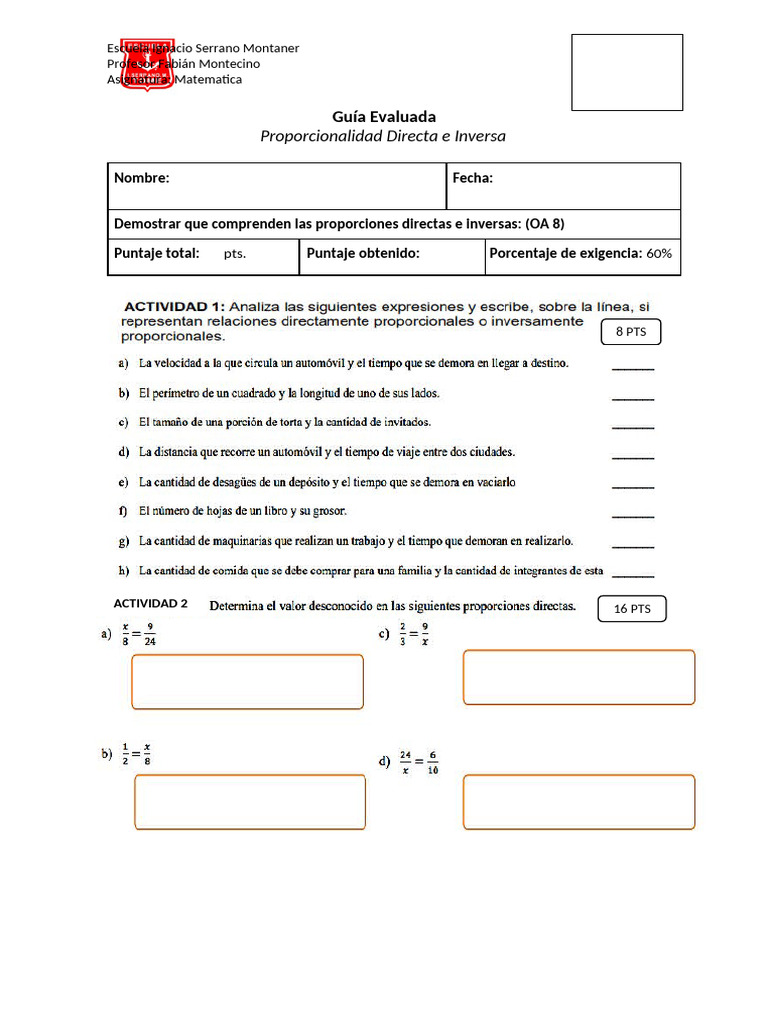 Guia Evaluada Septimo | PDF