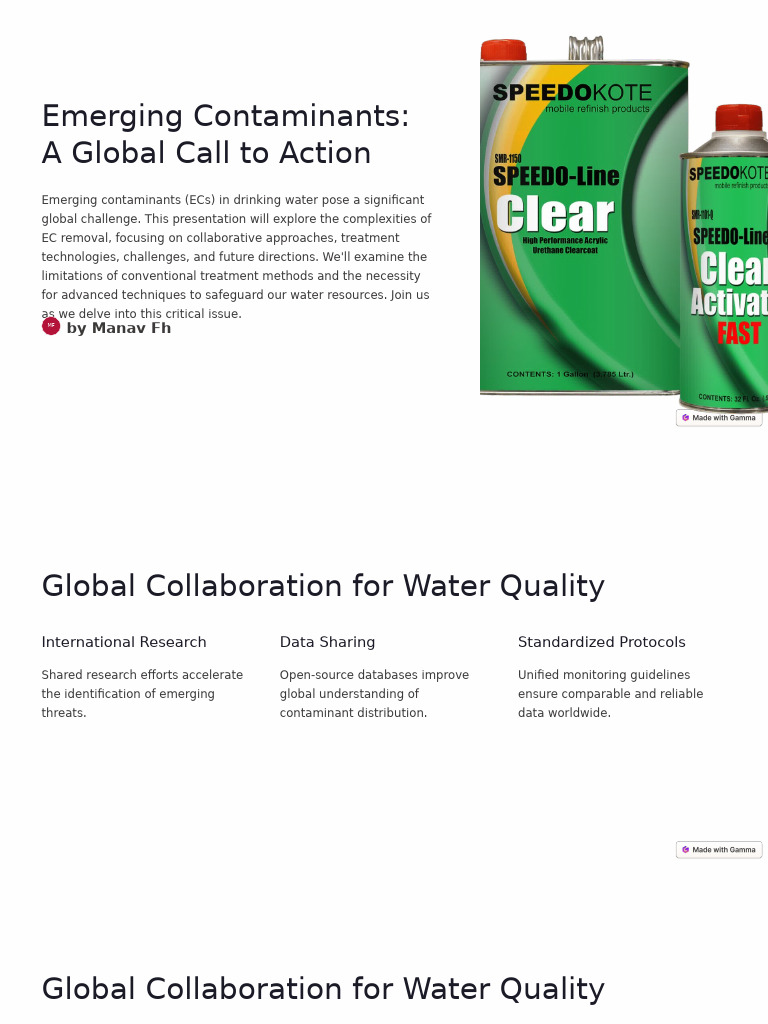 Global Action on Emerging Contaminants | PDF | Water Treatment | Water ...