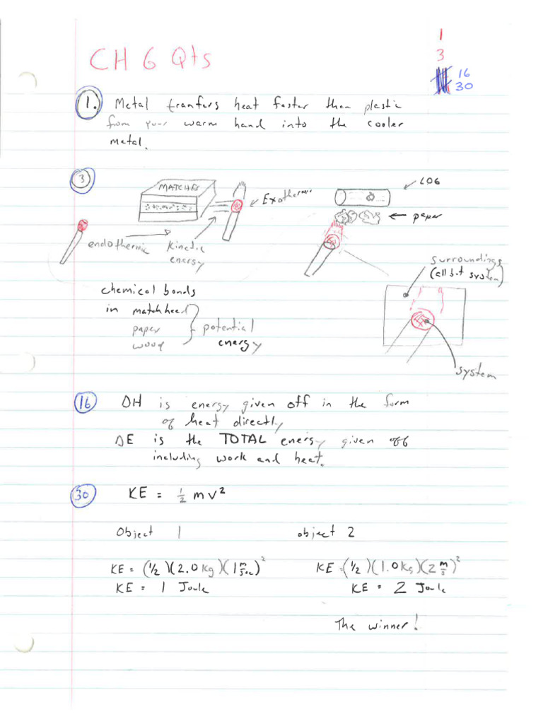 CH 6 Thermo Questions Solutions | PDF