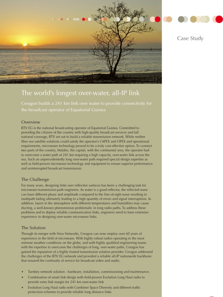 The Worlds Longest Over-Water All-IP Link - Ceragon Case Study | PDF ...