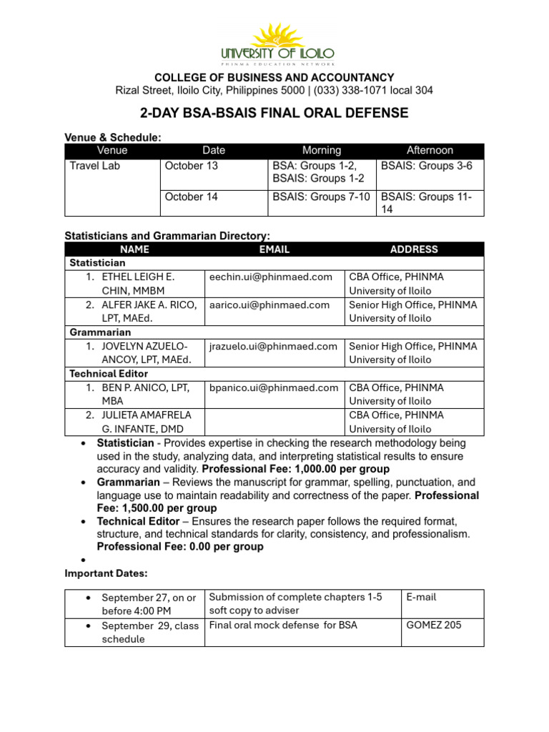 2-DAY-BSA-BSAIS-FINAL-ORAL-DEFENSE | PDF | Human Communication | Writing