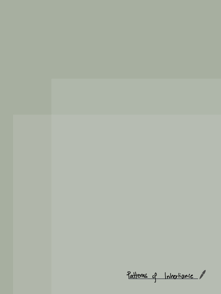 Patterns of Inheritance - A2 | PDF | Dominance (Genetics) | Zygosity