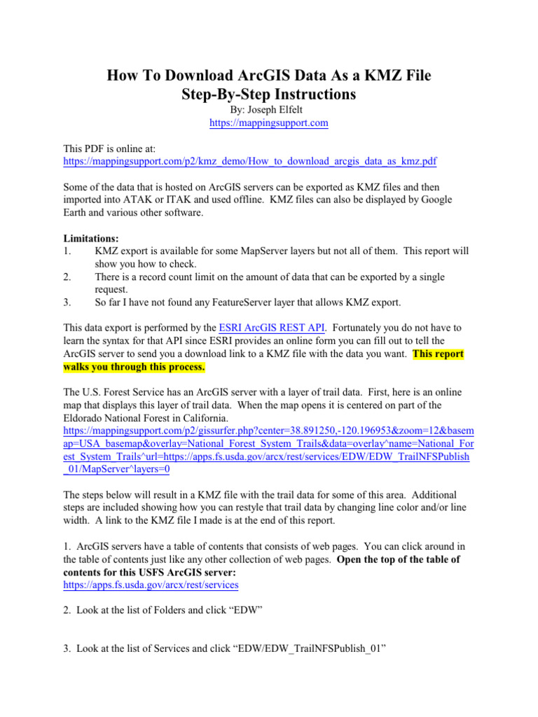 How To Download Arcgis Data As KMZ | PDF | Arc Gis | Esri