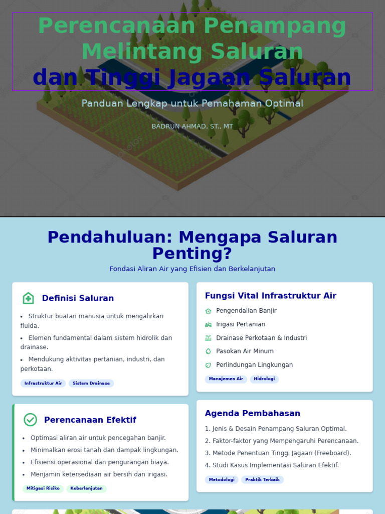 Perencanaan Penampang Saluran Efisien | PDF