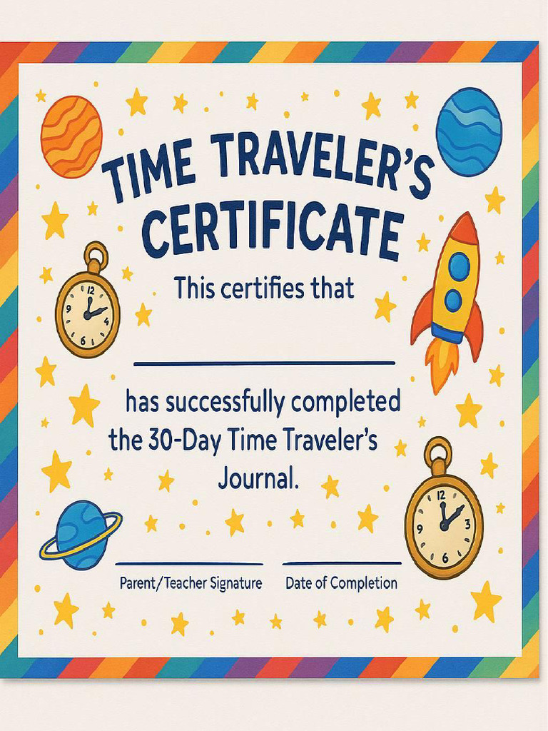 Time Diary Certificate | PDF