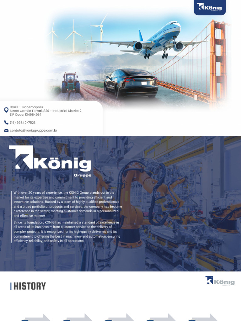 Apresentação Konig Gruppe 2025 - V02 en | PDF | Machining | Automation