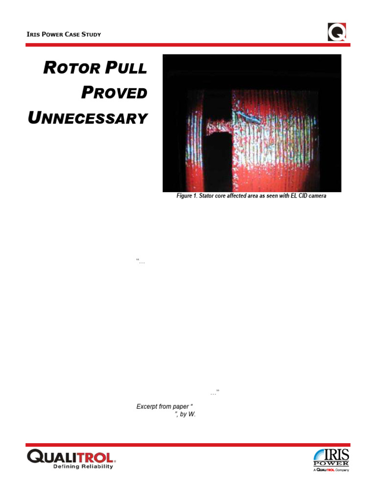 EL CID & RIV Prevent Rotor Pull in Case Study | PDF