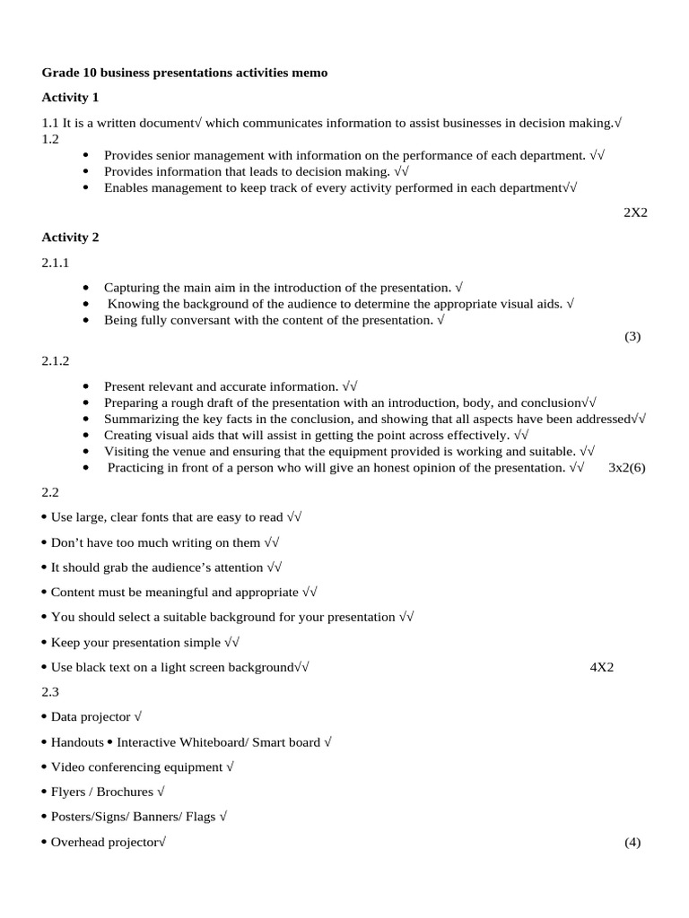 Grade 10 Business Presentation Guide | PDF | Information | Human ...