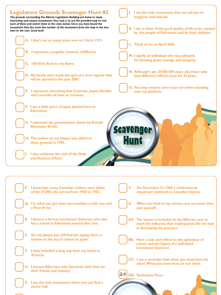 Alberta Legislature Grounds Scavenger Hunt | PDF | Alberta | Edmonton