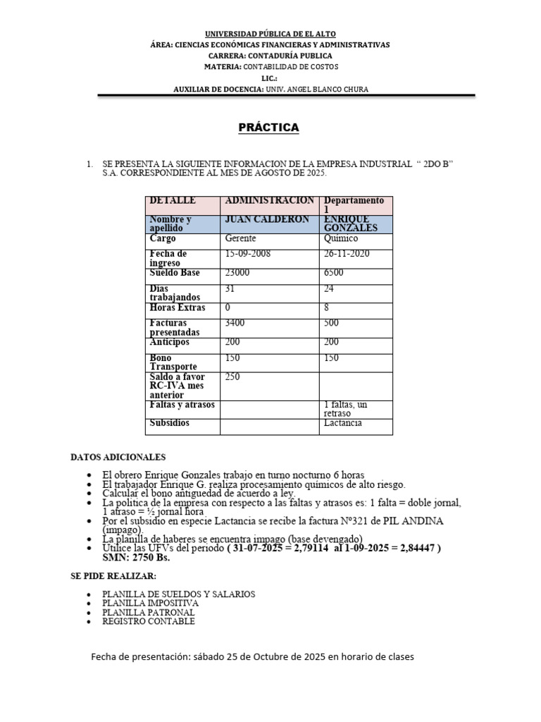 Práctica 2B (25 de Octubre) | PDF | Servicios financieros | Business