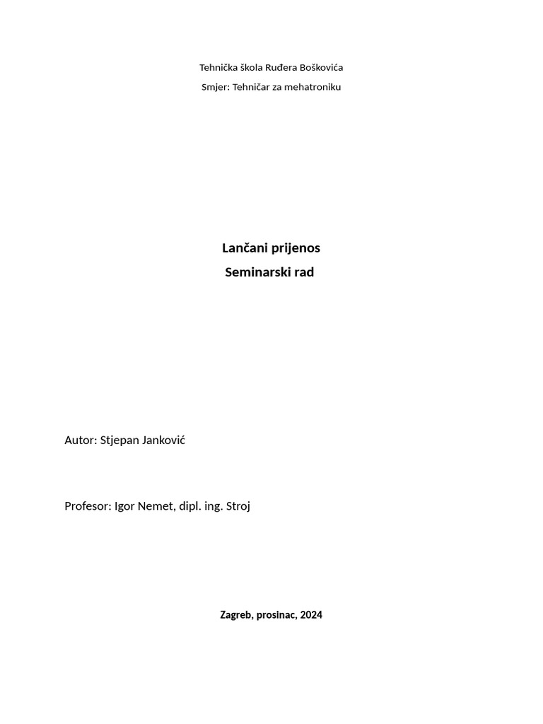Seminar - Elementi Strojeva | PDF
