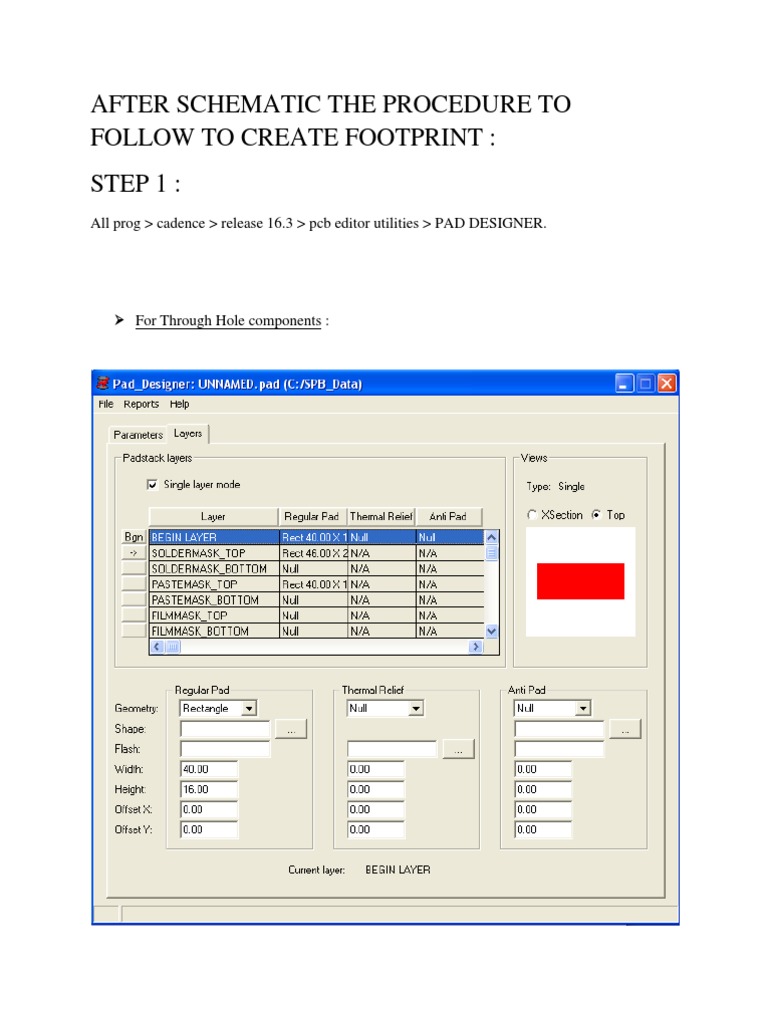 After Schematic The Procedure To Follow To Create Footprint: Step 1 ...
