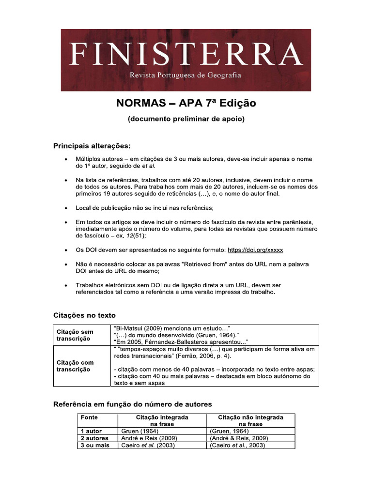 Normas APA 7 Ed Finisterra | PDF