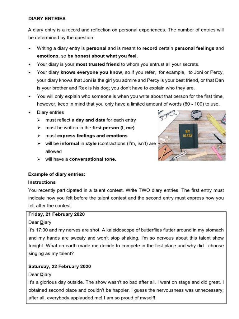 Diary Writing: Personal Reflections | PDF | Human Communication