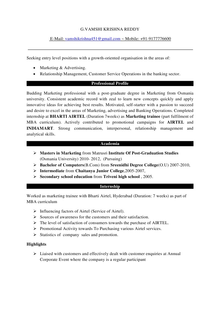 Vamshi Krishna Reddy | PDF | Marketing | Master Of Business Administration