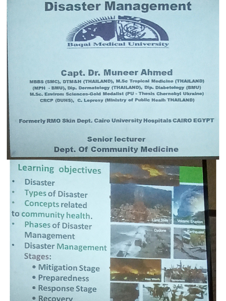Disaster Management (Community Medicine) | PDF