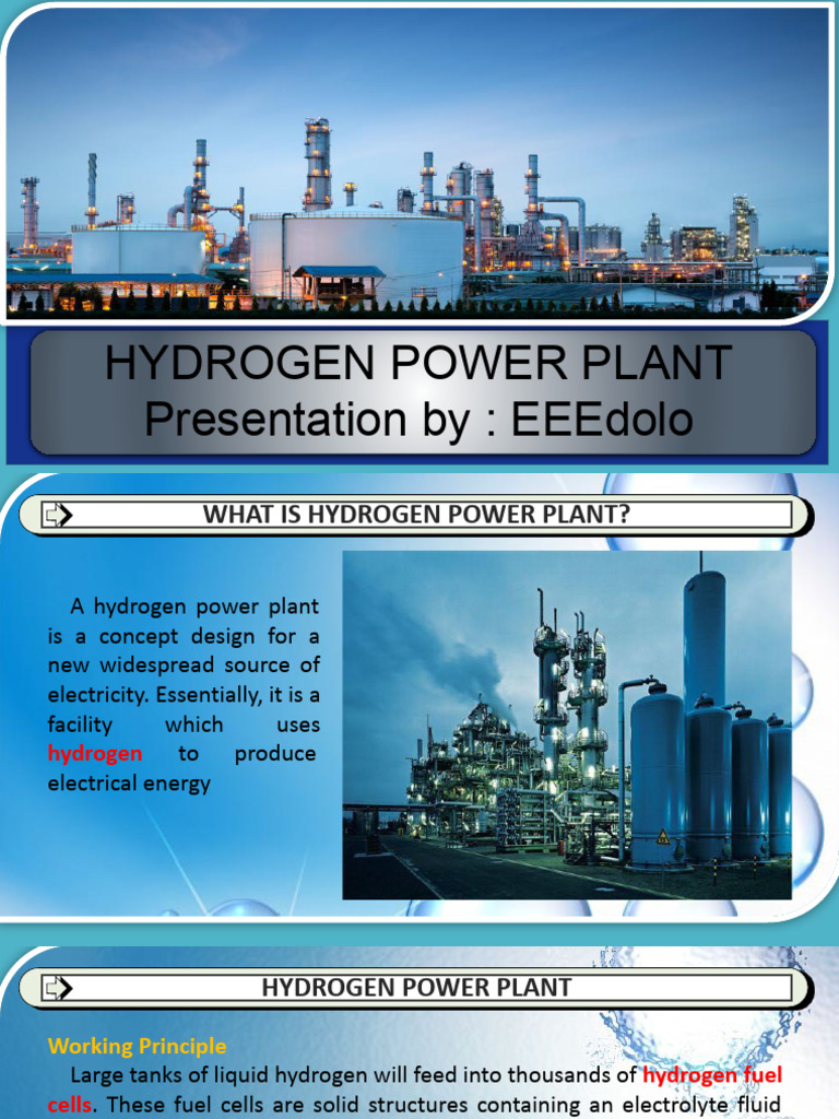 Hydrogen Power Plant Principles Explained | PDF | Anode | Fuel Cell