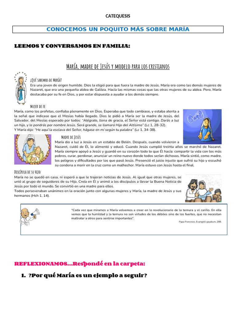 María: Fe y Ejemplo de Vida Cristiana | PDF | María, madre de Jesús | Jesús