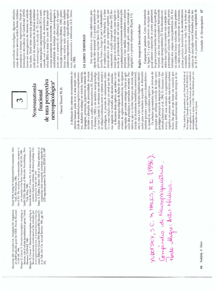 Yudofsky e Hales (1996) - Compêndio de Neuropsiquiatria - Cap. 03 | PDF