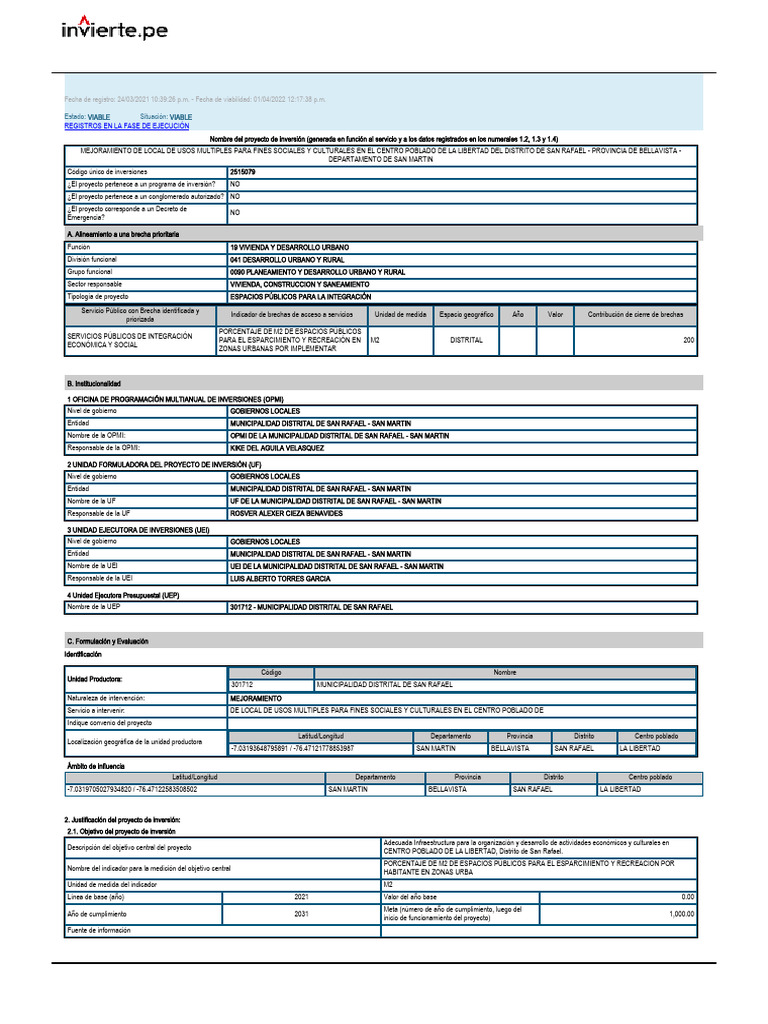 Formato #07-A Local Libertad | PDF | Tasa interna de retorno | Inversiones