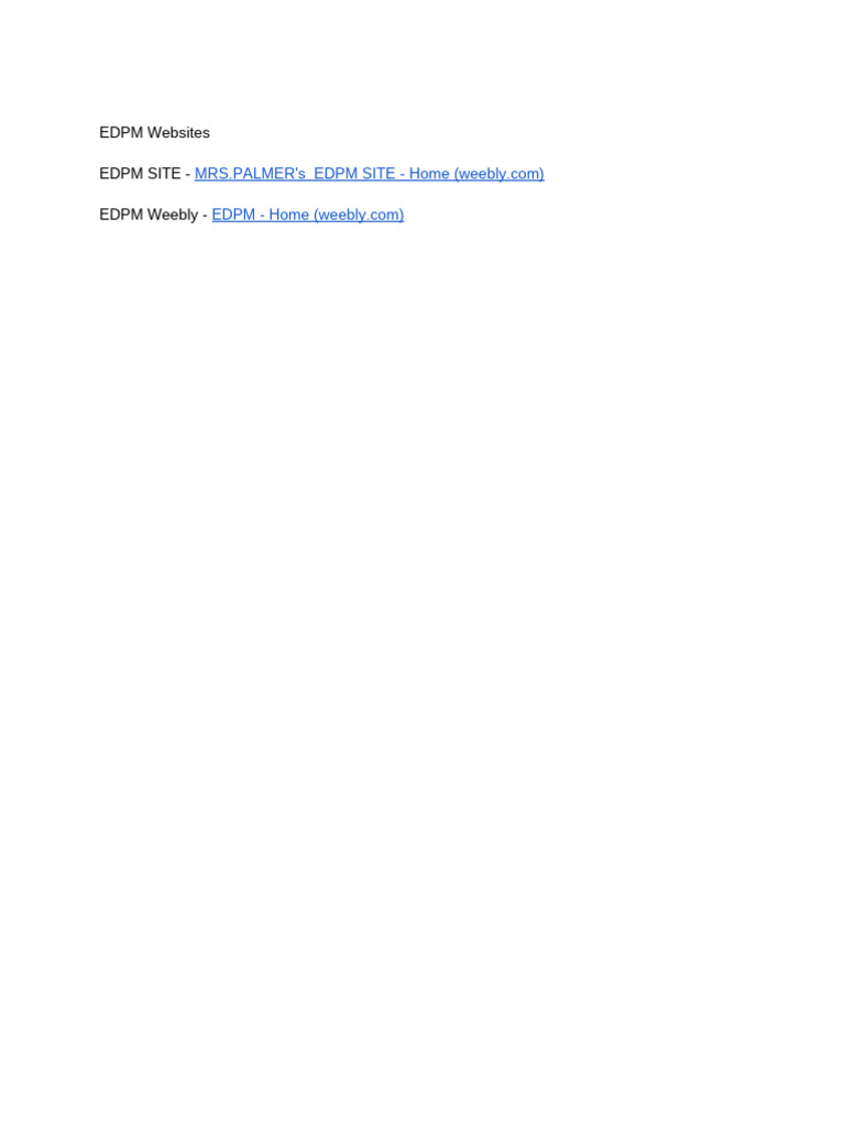 EDPM Websites | PDF