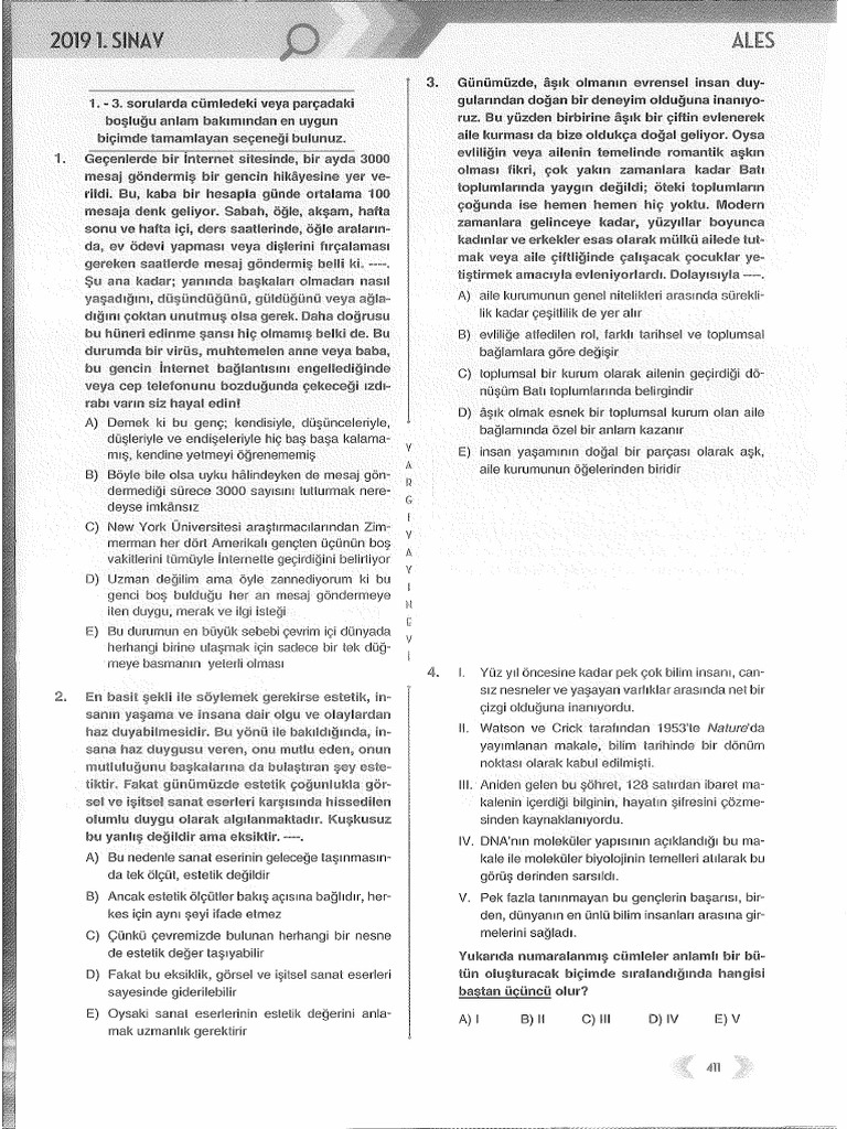 28.-2019 1.sinav Ales | PDF