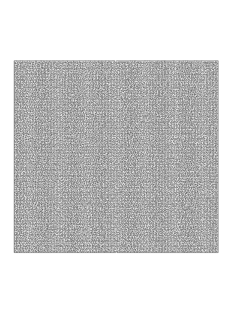 200 by 200 Orthogonal Maze | PDF