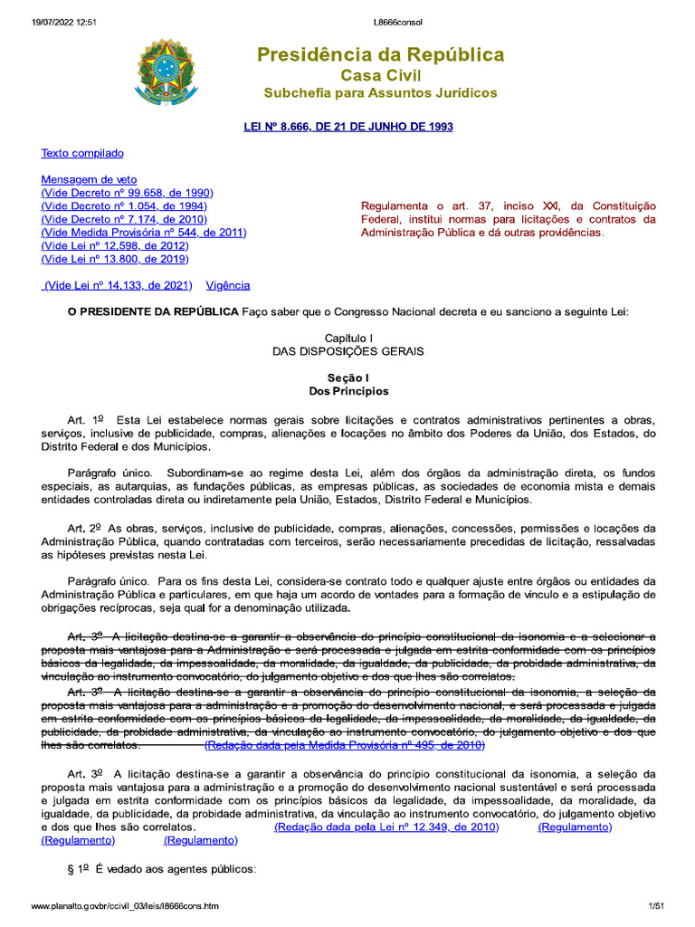 Lei 8666 de 93 | PDF