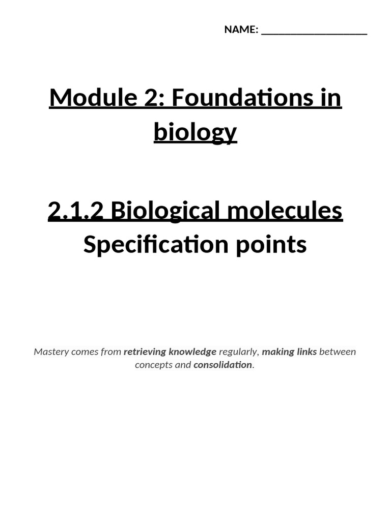 Spec Point Questions | PDF | Biomolecules | Proteins