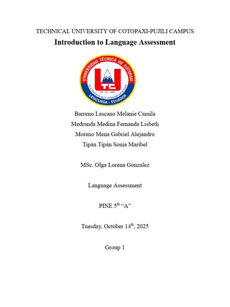 Introduction To Language Assessment | PDF | Educational Assessment ...