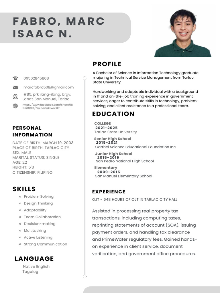 Fabro, Marc Isaac - CV | PDF