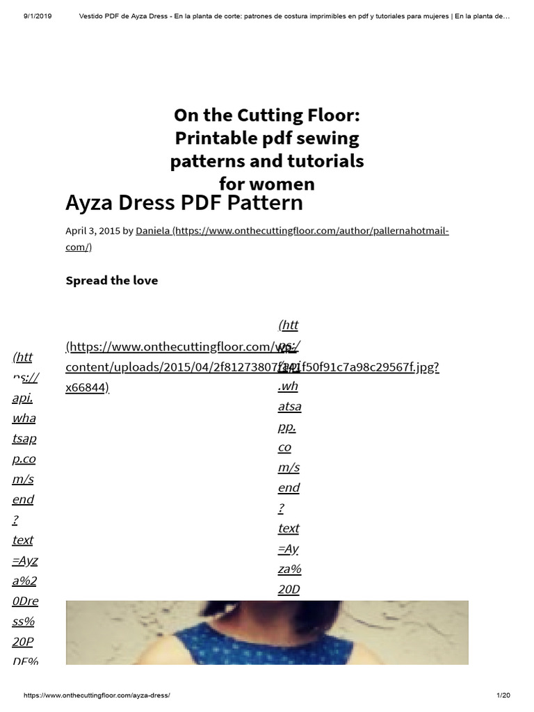Vestido Ayza Dress | PDF | Comunicación escrita | Impresión