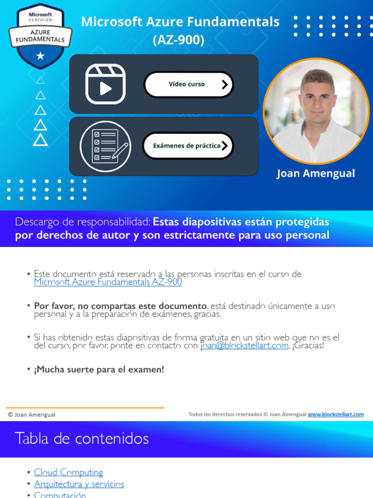 Microsoft Azure Fundamentals AZ 900 v5 | PDF | Computación en la nube | Microsoft Azure
