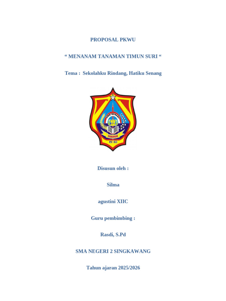 Proposal PKWU Timun Suri 1 | PDF
