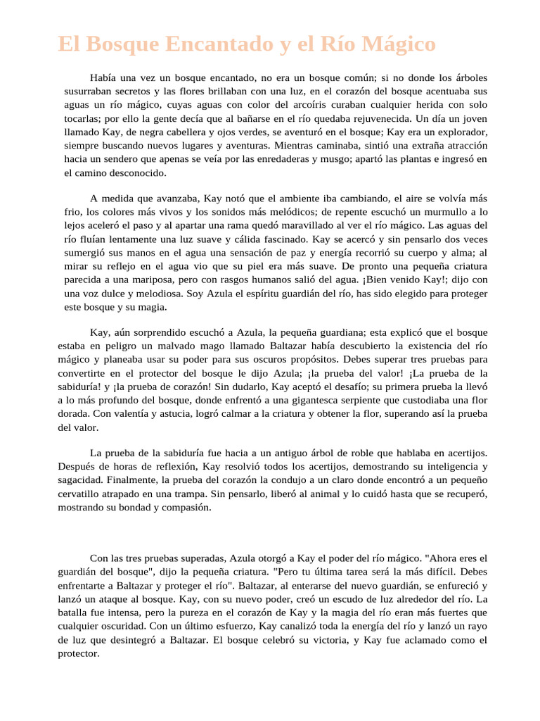 El Bosque Encantado y El Río Mágico 2 | PDF | Amor