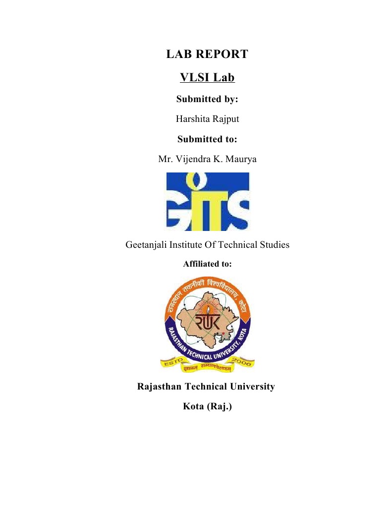 VLSI Lab Report by Harshita Rajput | PDF
