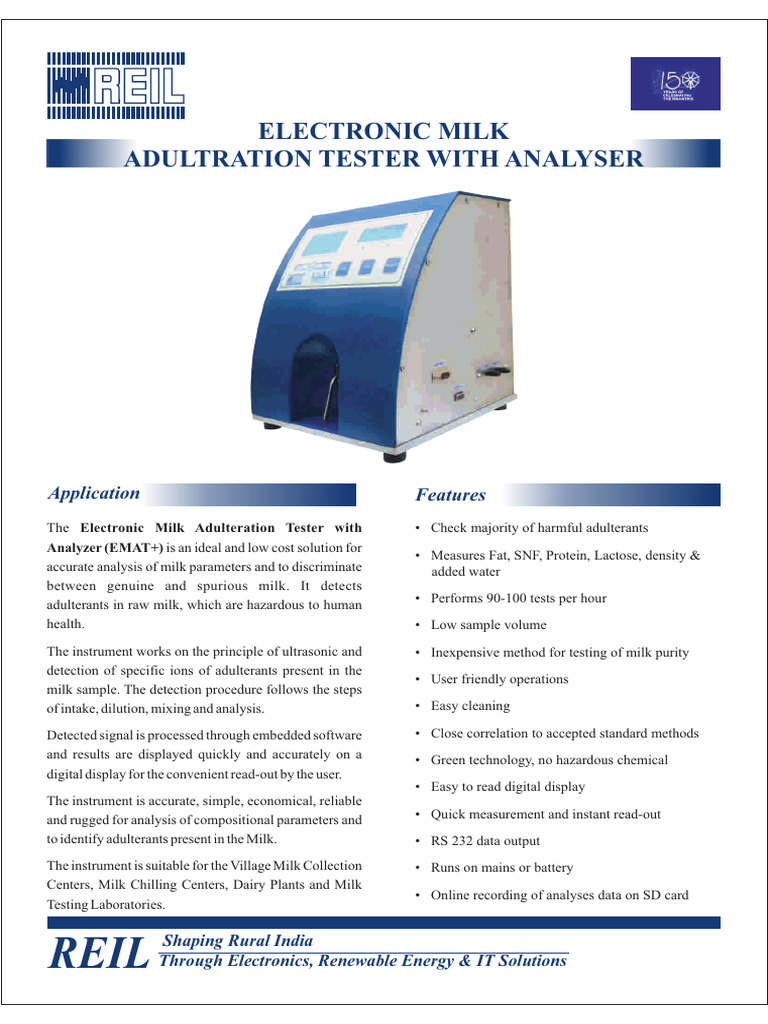 Electronic Milk Adulteration Tester | PDF | Milk | Sodium Carbonate