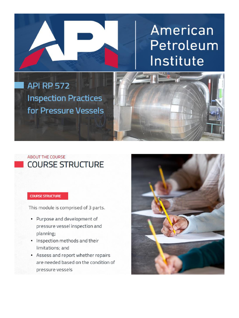 API RP 572 - Inspection Practices For Pressure Vessels | PDF