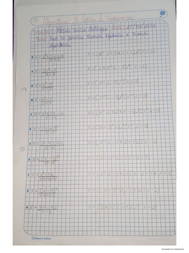 Ejercicios de Algoritmo | PDF