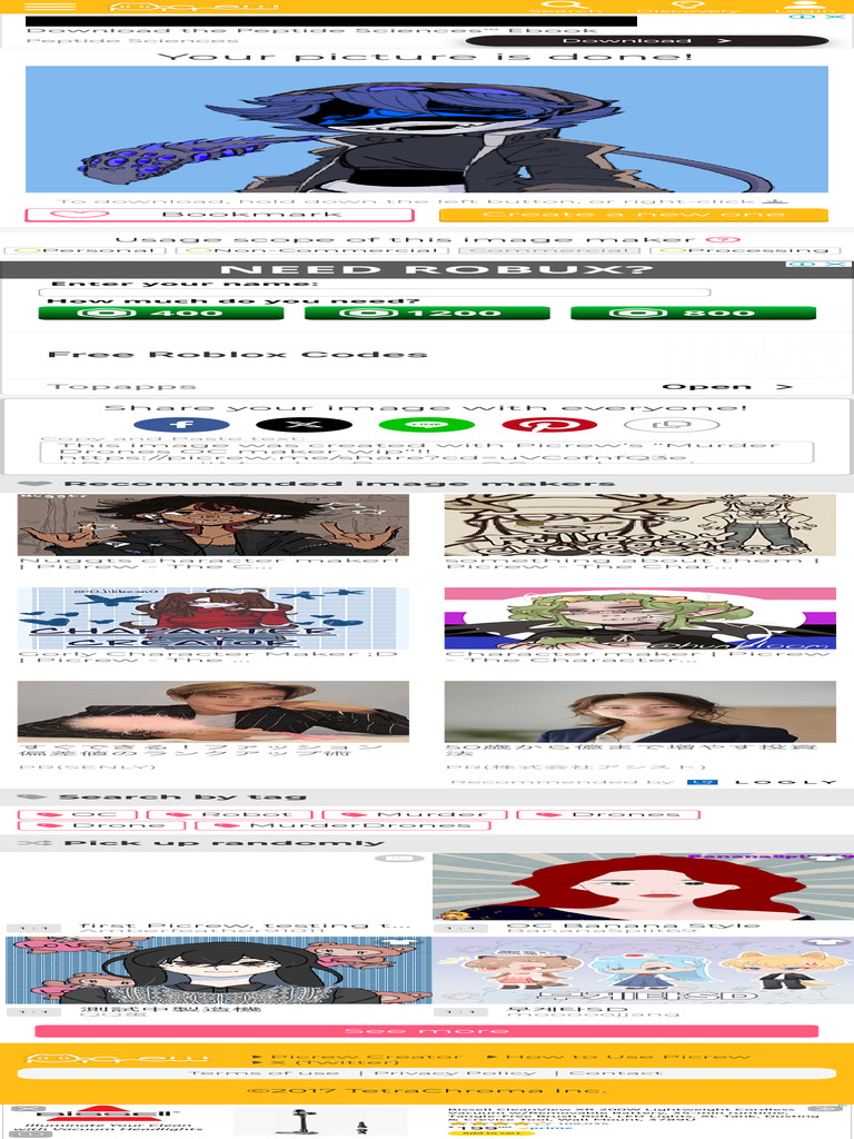 Murder Drones OC Maker Wip Picrew - The Character Maker & Creator | PDF