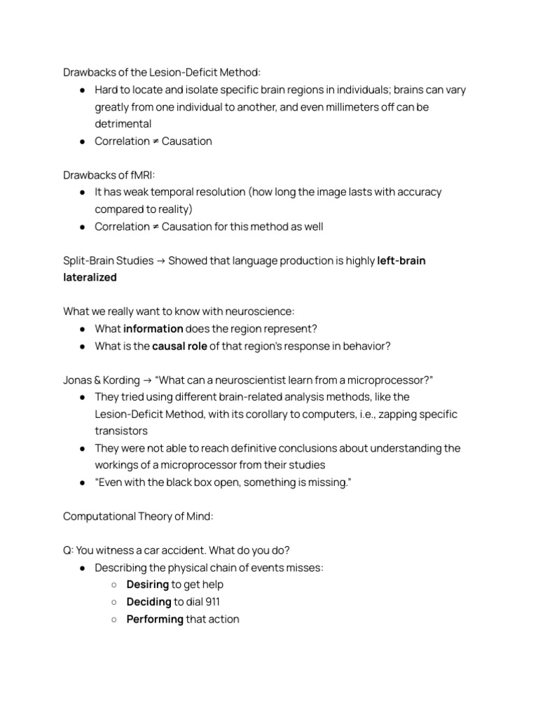 Cog Sci Lecture 6-9-22 | PDF | Causality | Psychological Concepts