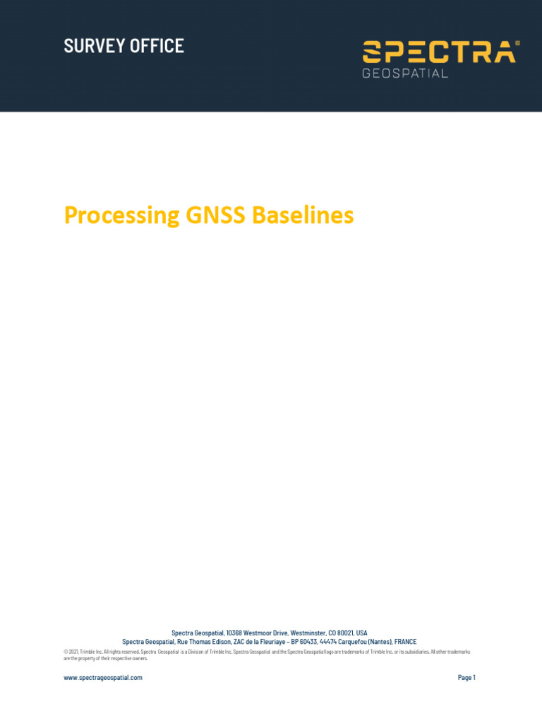 Processing GNSS Baselines | PDF | Surveying | Computing
