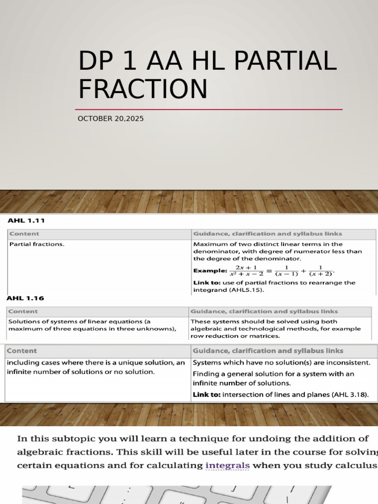 Version 2 _DP 1 AA HL_Partial fraction_October 20,2025 | PDF