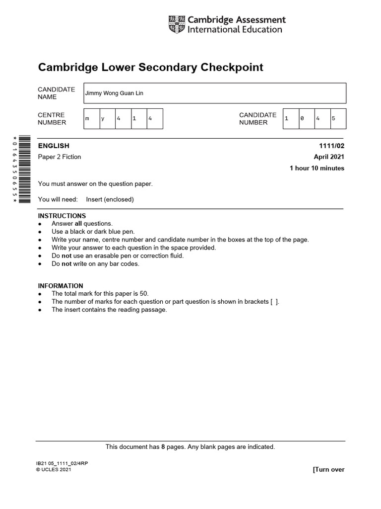 QUESTIONS Checkpoint (April 2021) P2 | PDF