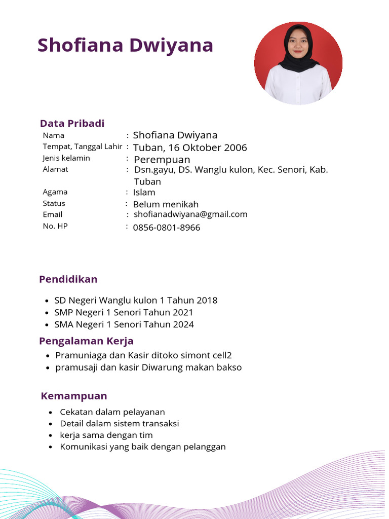 Put Minimalis CV Resume Fresh Graduate Template - 20251027 - 233117 ...