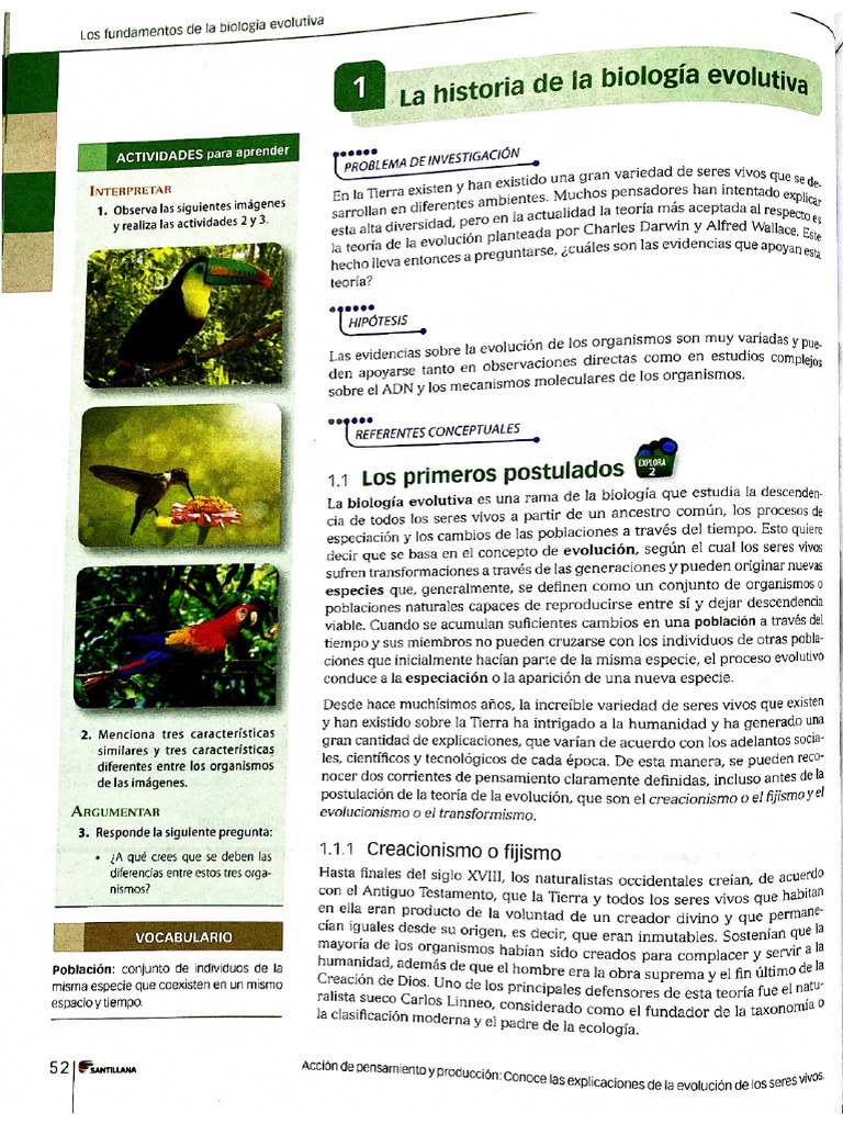 Teoria No 3 Los Fundamentos de La Biologia Evolutiva | PDF | Evolución ...