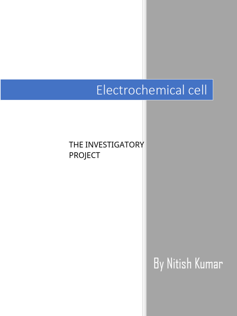Document From NITHISH - Edited | PDF | Electrochemistry | Anode