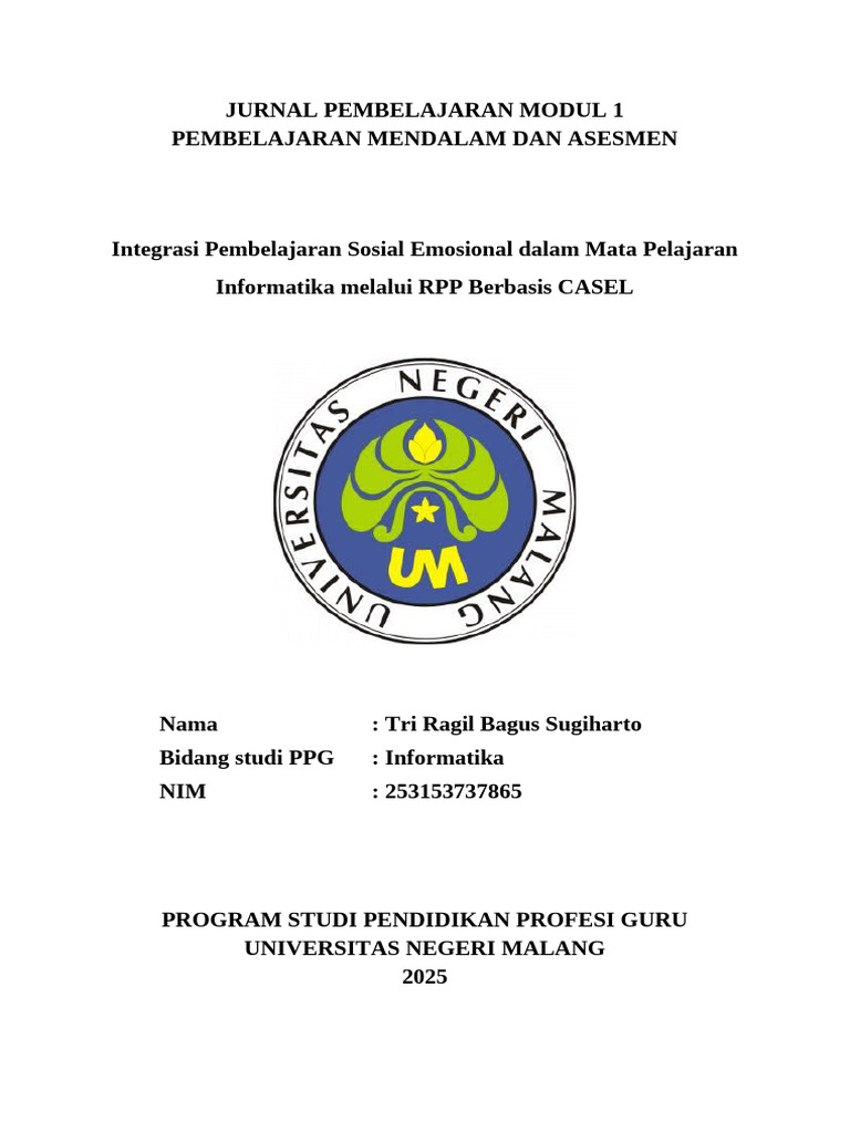 Jurnal Pembelajaran Modul 1 | PDF