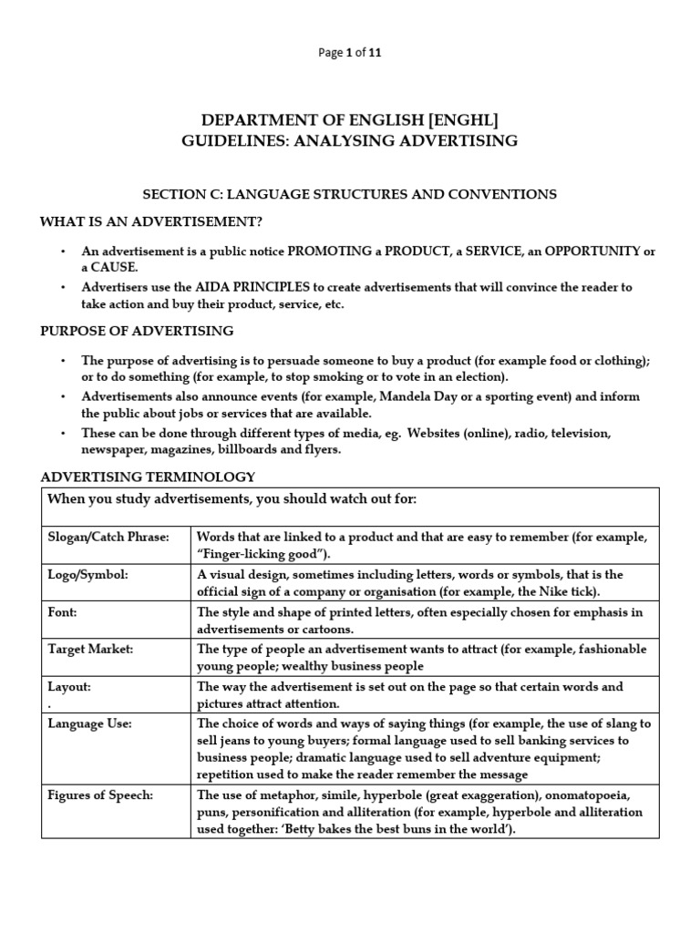 Analyzing Persuasive Advertising Techniques | PDF | Advertising ...