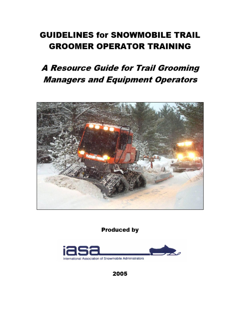 Guidelines-for-Snowmobile-Trail-Groomer-Operator-Training | PDF | Snow ...
